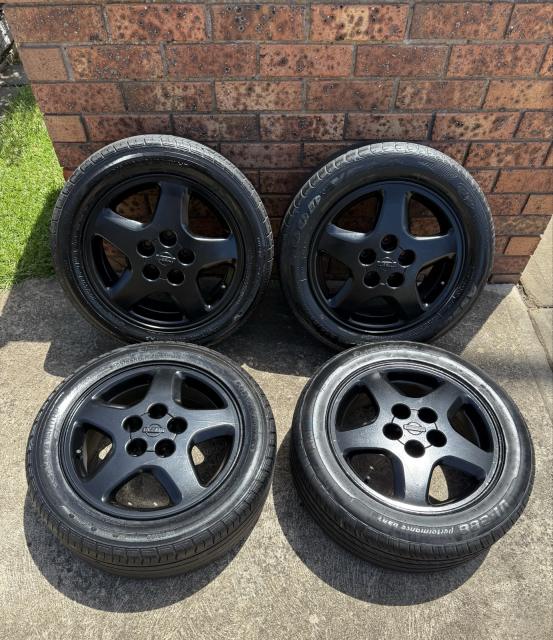 Nissan Skyline R33 Wheels Full Set JDM (Black) Factory OEM Rims | Wheels, Tyres & Rims | Gumtree ...