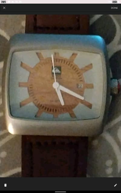 QUICKSILVER ELEGANT MENS SURF WATCH WITH DATE UNUSUAL SHAPED WATCH ...