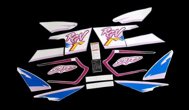 SUZUKI RGV250 VJ22 GAMMA 1995 COMPLETE FAIRING GRAPHIC DECALS KIT ...