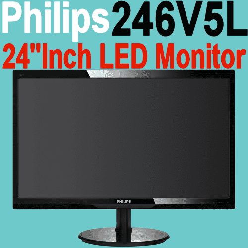 Philips 246V5L 24 Inch LED Widescreen Monitor: Stereo Speakers, HDMI ...