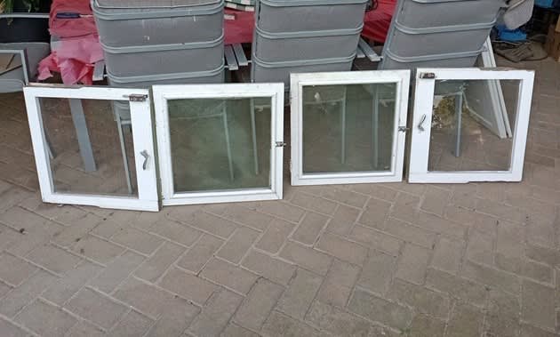 Windows and Screens Wood Frame 55 X57.5cm - Fair Condition - Building ...