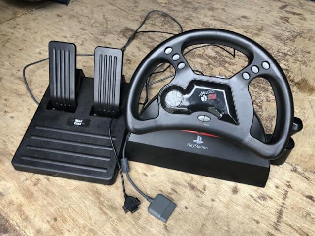 PlayStation PS1 - steering wheel accessory - great for driving games ...