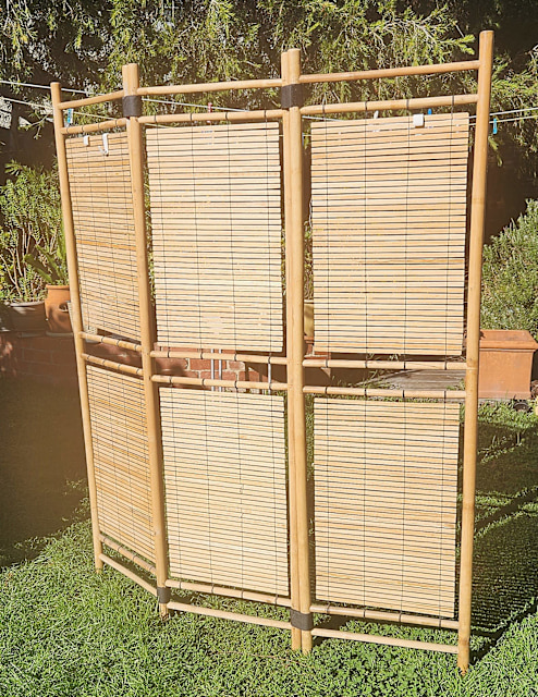 Room Divider /Privacy Screen - very good Condition. Bamboo Frame ...