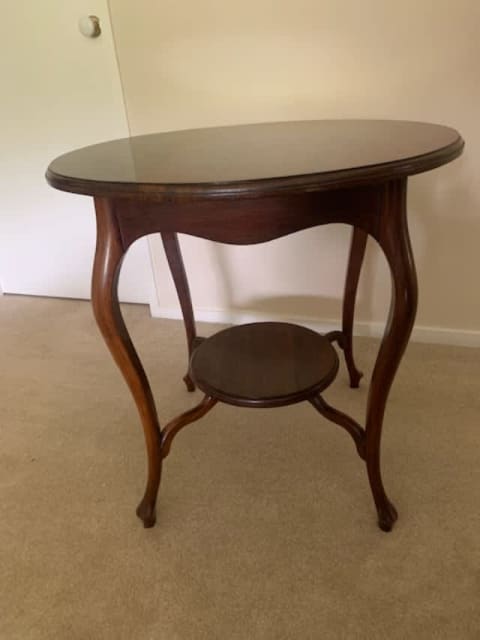 Polished wooden round table | Buffets & Side Tables | Gumtree Australia ...