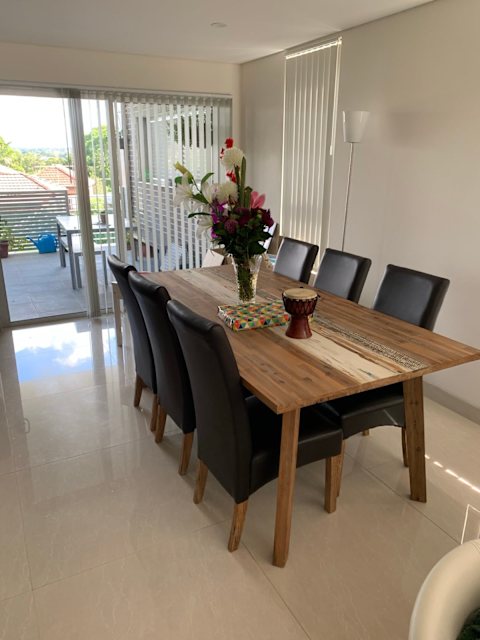 Beautiful special dining table with six leather chairs - Dining Tables ...