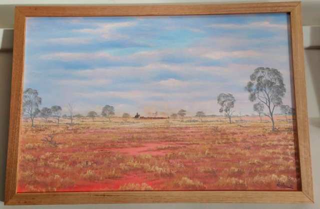 Jack Absolom (untitled) Droving Cattle oil on canvas 74 x 49cm - Art in ...