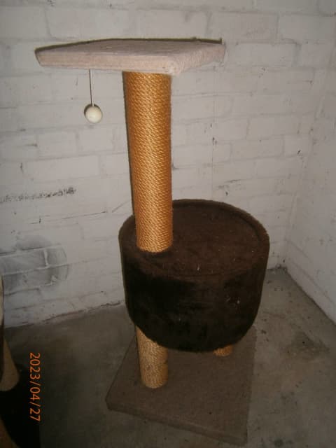 New Tall Cat scratching pole with cubby hole | Pet Products | Gumtree ...