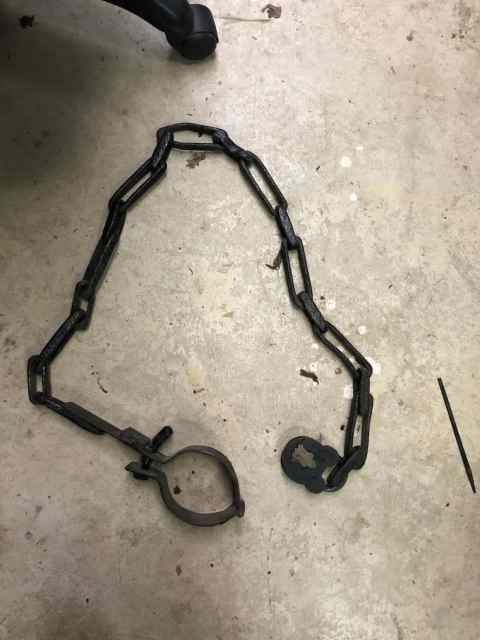 Antique Convict Leg iron chain and lock - Other Antiques, Art ...