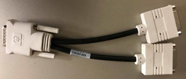 HP DVI Dual Head Connector Cable 338285-009 Rev H BIZLINK 15 16 ...