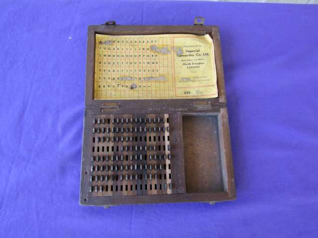 The Imperial Typewriter Company 1/8 and 1/16 Steel Marking Stamps ...