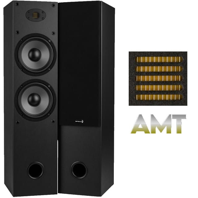 New DAYTON AUDIO T652-AIR Tower Floor HiFi Speakers w AMT ribbon tweet ...