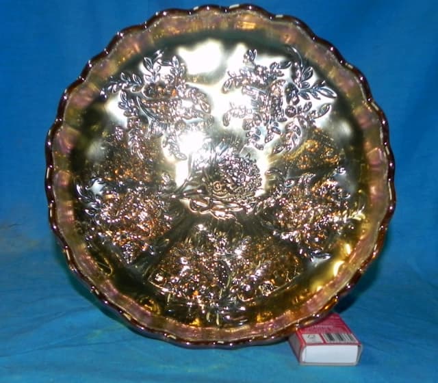 Vintage Carnival Glass Compote With 5 Butterflies And Waratah Design ...