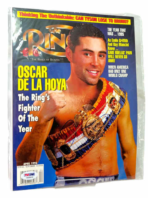 SIGNED OSCAR DE LA HOYA MAGAZINE THINKING THE UNTHINKABLE PSA COA ...