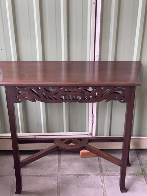 Vintage Mahogany Console Table w Pierced Apron - Buffets & Side Tables ...