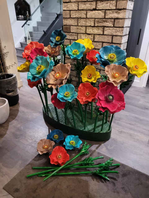 Resin Poppy Flower, Oroton ex window display, oversized, prop | Art ...