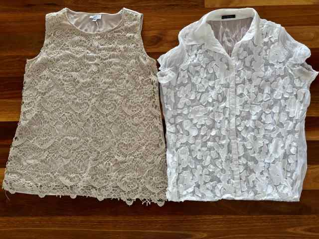 LADIES STUNNING TOPS – GOLD & WHITE – SIZE 14 – 2 ITEMS | Tops ...