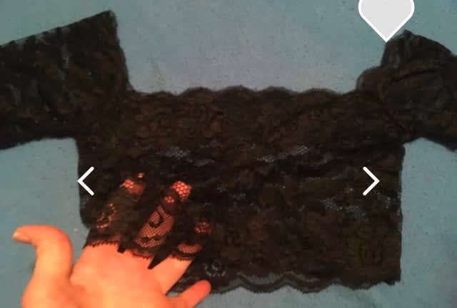 NEW Black Lace Midriff Crop Top Small size | Tops & Blouses | Gumtree ...