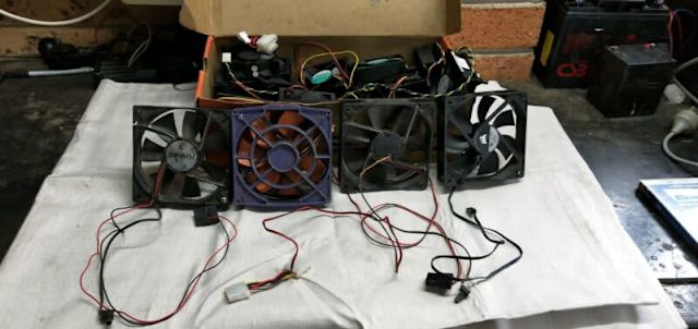 Antec 160mm case fan 3 speed with blue LED and 110mm case fans ...