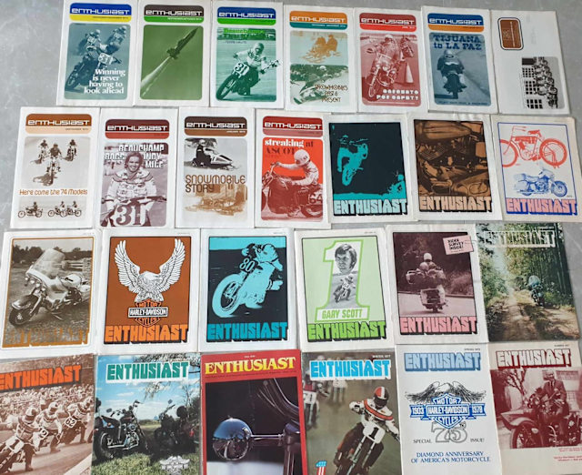 26 x original 1973 to 1979 Harley Enthusiast magazines | Motorcycle ...