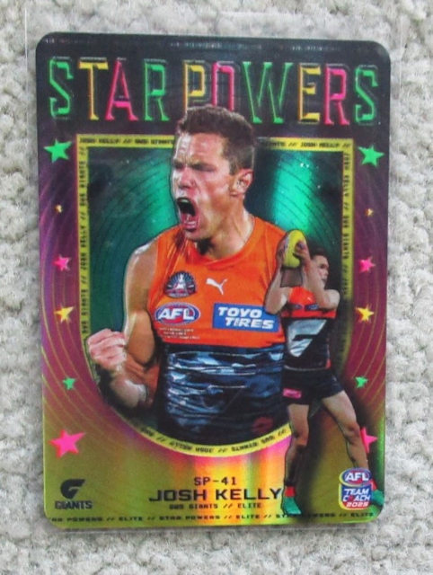 2025 Teamcoach Neon Star Powers Josh Kelly, GWS SP-41 Code Unused ...