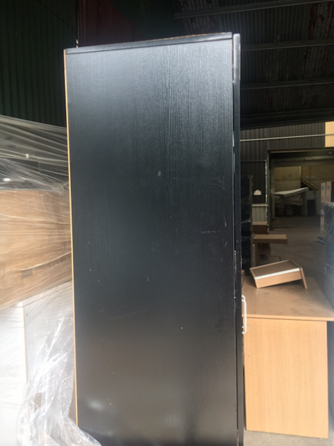 Damaged 2-Door Combo Wardrobe – Black & White | 50% OFF! - Wardrobes in ...