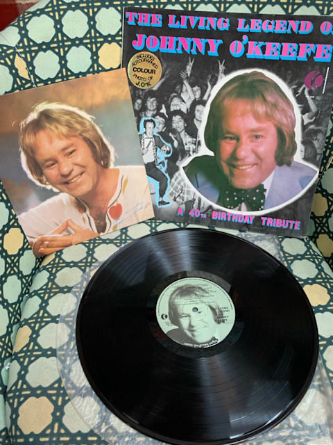 VINTAGE JOHNNY OKEEFE VINYL RECORD WITH BONUS POSTCARD - Other Books ...