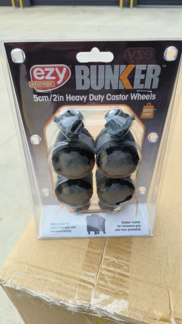 Ezy Storage Bunker Click-On Heavy Duty Castor Wheels - 4 Pack - Tool ...