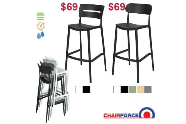 Stackable Bar Stools WEATHERPROOF Lightweight and Durable - Stools ...