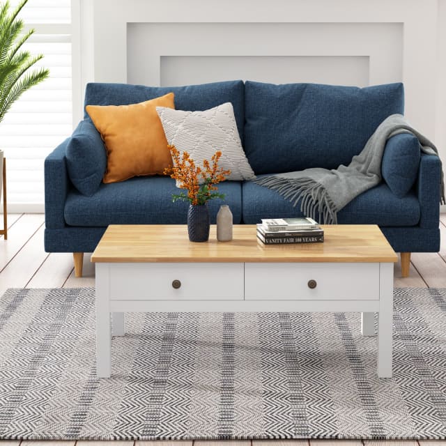 Rectangular Natural Wooden Minimalist Modern Coffee Table | Coffee ...