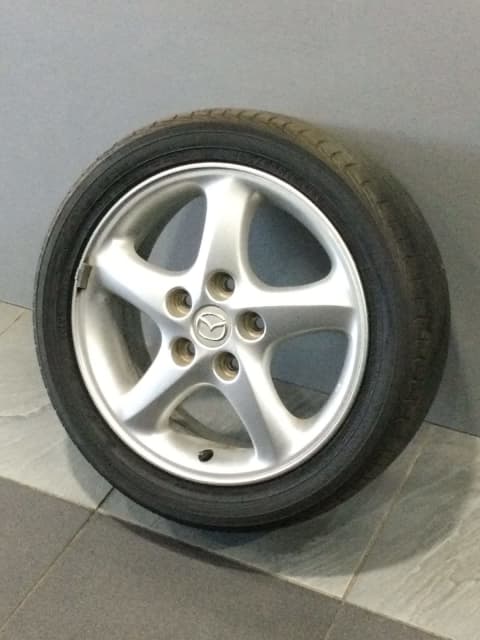 MAZDA 323 ASTINA SP2O 16” GENUINE ALLOY WHEELS & TYRES | Wheels, Tyres ...