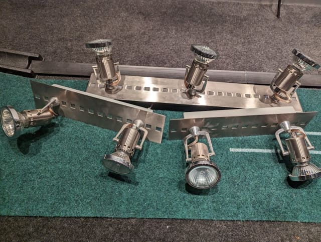 Silver 2 way track down lights x 2 | Ceiling Lights | Gumtree Australia ...