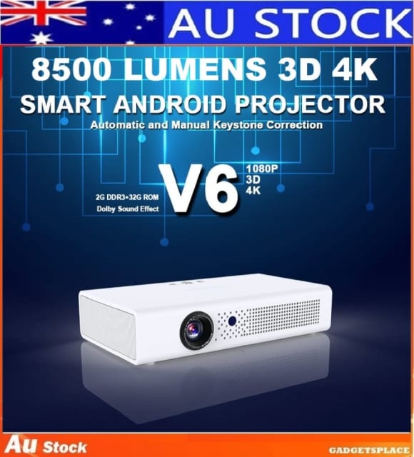 v6 real 4k 3d android projector dolby wifi Home cinema fhd 1080p 2/32g ...
