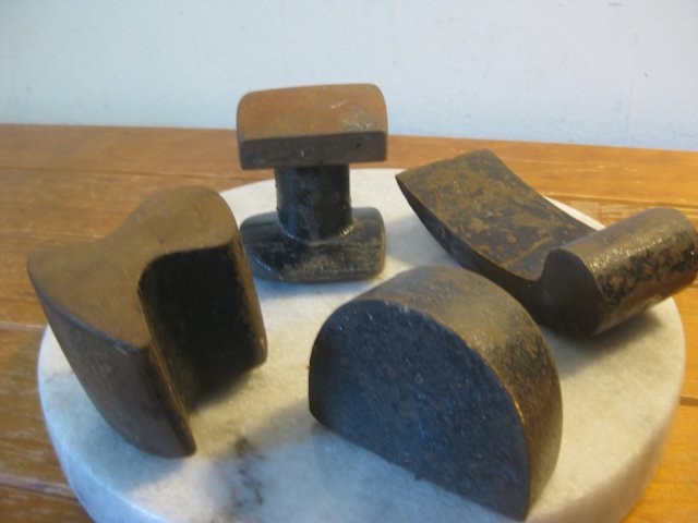 4 x Vintage Auto Body Dolly Panel Beating Hand Anvil Tools (3.5kg ...