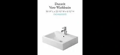 DURAVIT VERO WALL BASIN MODEL CODE 045460000 1 TAPHOLE 3 AVAILABLE NEW ...