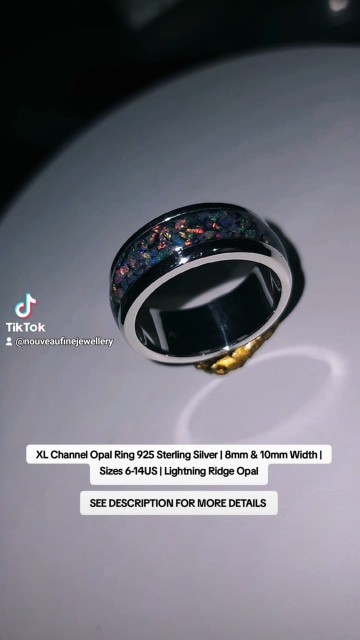 Australian Opal Rings | Stainless Steel, 925 Sterling Silver & Gold ...