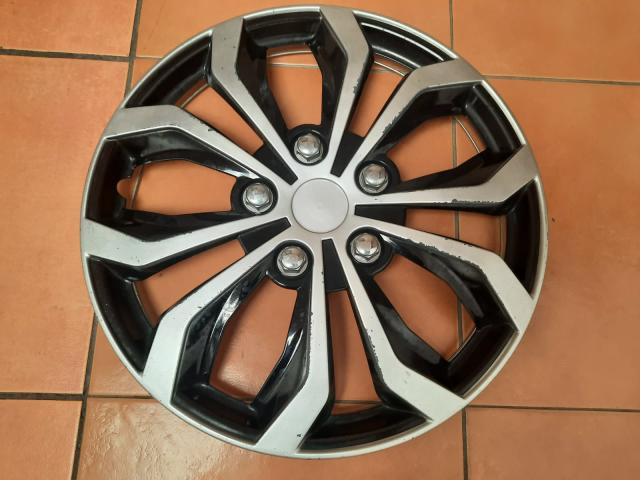 1x 15 SILVER BLACK HUB CAP WHEEL TRIM COVER JH-138-15 SCA VENOM ...