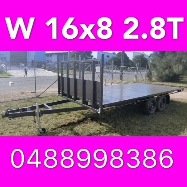 16x8 table top tandem trailer flattop flatbed aus made 14x8 | Trailers ...