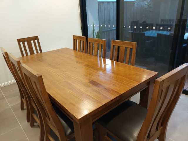Solid Wood Dining Table Set (8 seater) / Excellent Condition - Dining ...