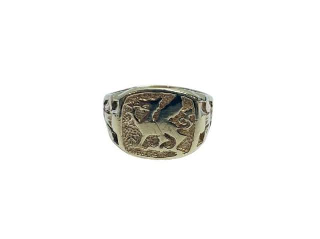 9ct Welsh Dragon Yellow Gold Mens Ring Without Stone Size V (290486 ...