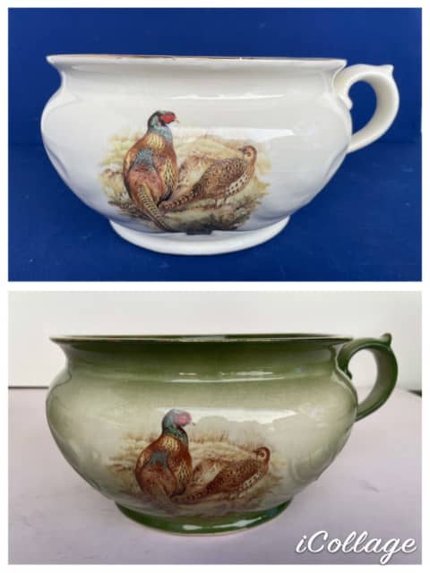 Vintage English Staffordshire Pottery CHAMBER POTS Planters $40 Each ...
