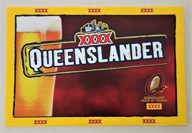 QLD MAROONS STATE OF ORIGIN QUEENSLANDER XXXX Foamboard Sign ...