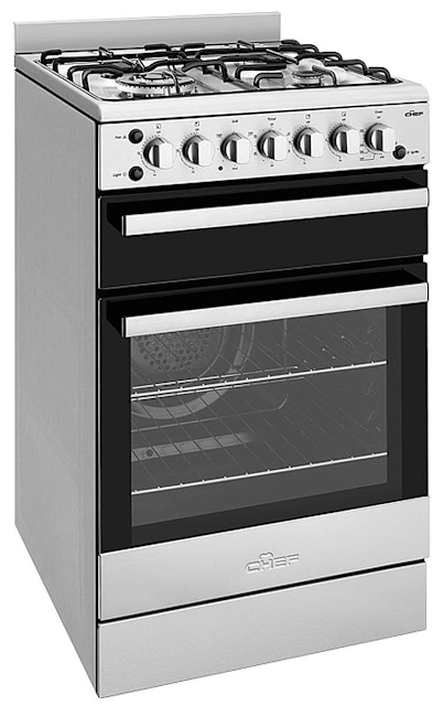 Chef 54cm Freestanding Fan Forced LPG Gas Oven/Stove Model CFG517SBLP ...