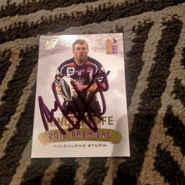 Ryan Hinchcliffe Signed Melbourne Storm Premiers Card NRL Signed Card ...