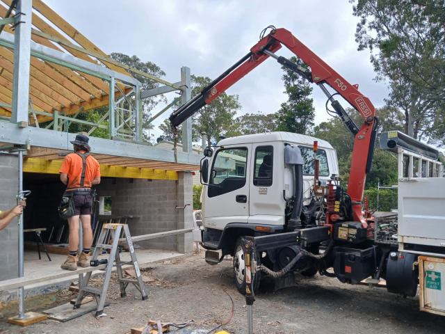 hiab tipper crane truck removal quarry products landscape supplies ...