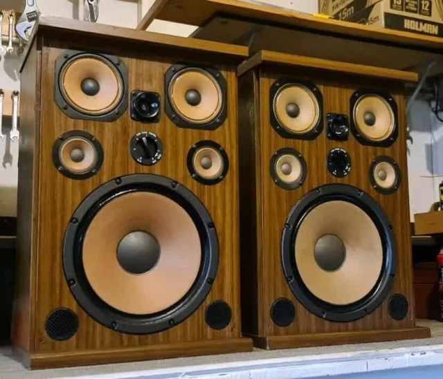 VINTAGE JVC 1970,s 4 WAY SPEAKERS/MADE IN JAPAN/12 Inch WOOFERS ...