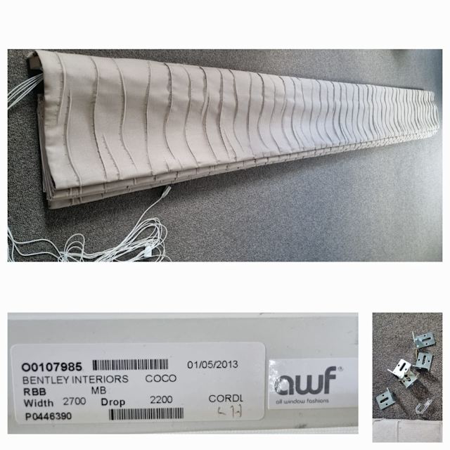 Custom made wide light donkey blockout lined Roman blind - Other Home ...