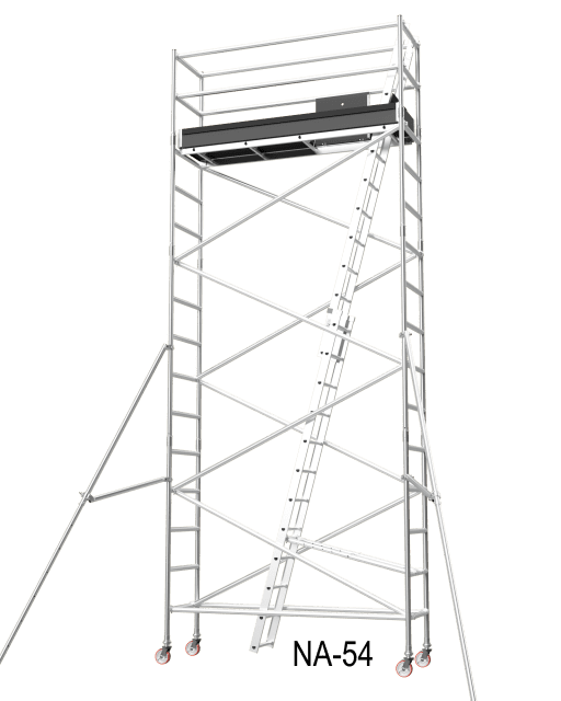 Aluminium Mobile Tower Scaffold NA-54 (5.4m Platform High) - Ladders ...