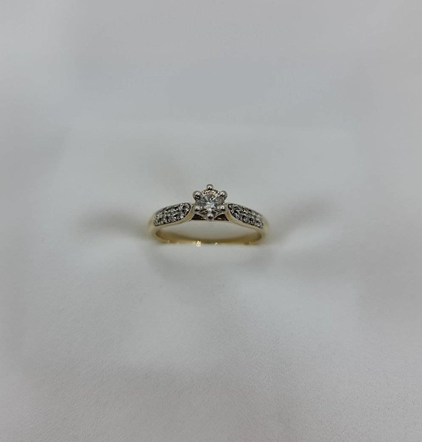 Ladies 9ct Two Tone Gold Diamond Engagement Ring TW99440 (Pre-Loved ...