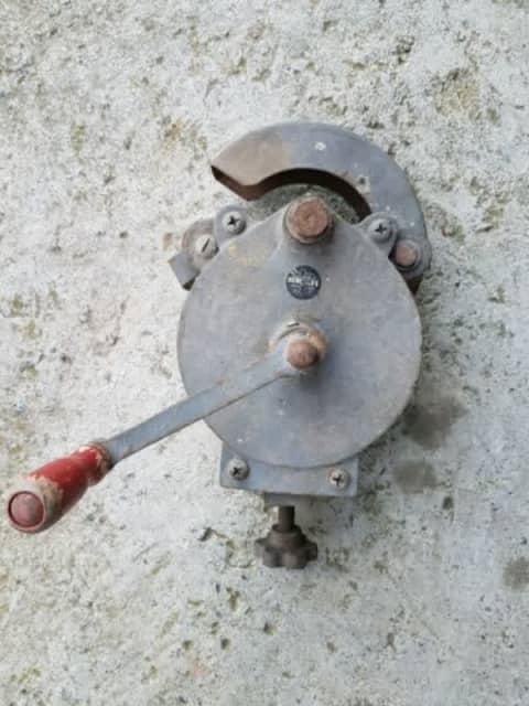 Vintage Hand Driven Bench Grinder (Wire Brush or Polishing Buff) | Hand ...