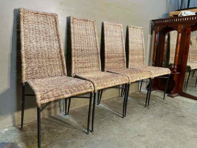4 excellent condition solid wicker chairs ($50 for each) - Dining ...